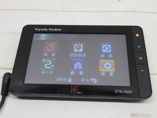 5型★Trywin pocket DTN-X650 カーナビゲーション ブラック トライウイン 車載ケーブル付き 動作品 25652★！！の落札情報詳細 - ヤフオク落札価格検索 オークフリー