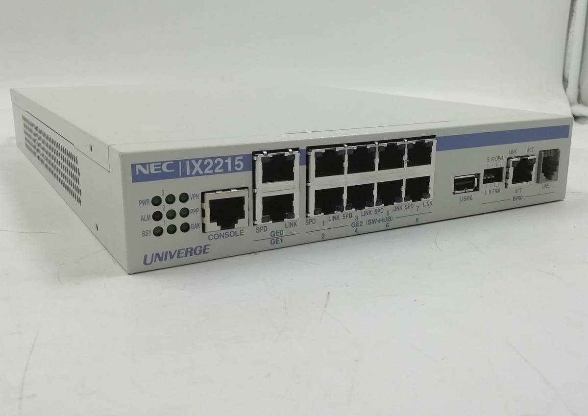 NEC UNIVERGE IX2215 SN8176 IPREEB 8ポートスイッチングハブ 高速アクセスルーター 中古品 初期化済み【H21032329】の落札情報詳細 - ヤフオク落札価格 ...