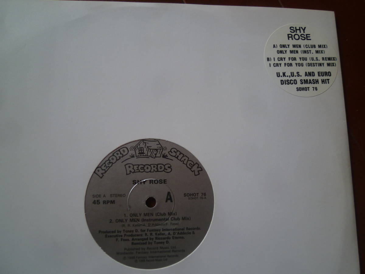 12インチ SHY ROSE / I CRY FOR YOU ( U.S. Club Mix) の落札情報詳細| ヤフオク落札価格情報 オークフリー