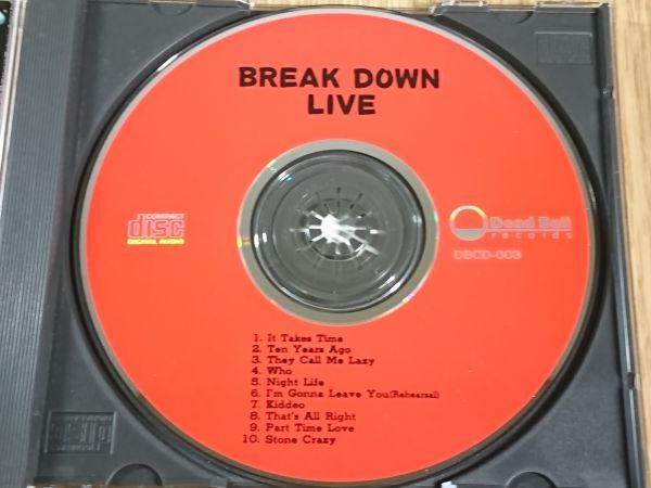 【盤美品 CD 帯付き】BREAK DOWN『BREAK DOWN LIVE(ブレイク・ダウン ライブ )』1990年 近藤房之助/服田洋一郎 の落札情報詳細| ヤフオク落札価格情報 オークフリー