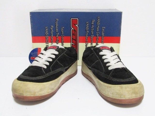 1円スタート 90s 90年代 VTG VANS V-7186 SCHEME BLACK SUEDE US9.5 27.5cm バンズ ...
