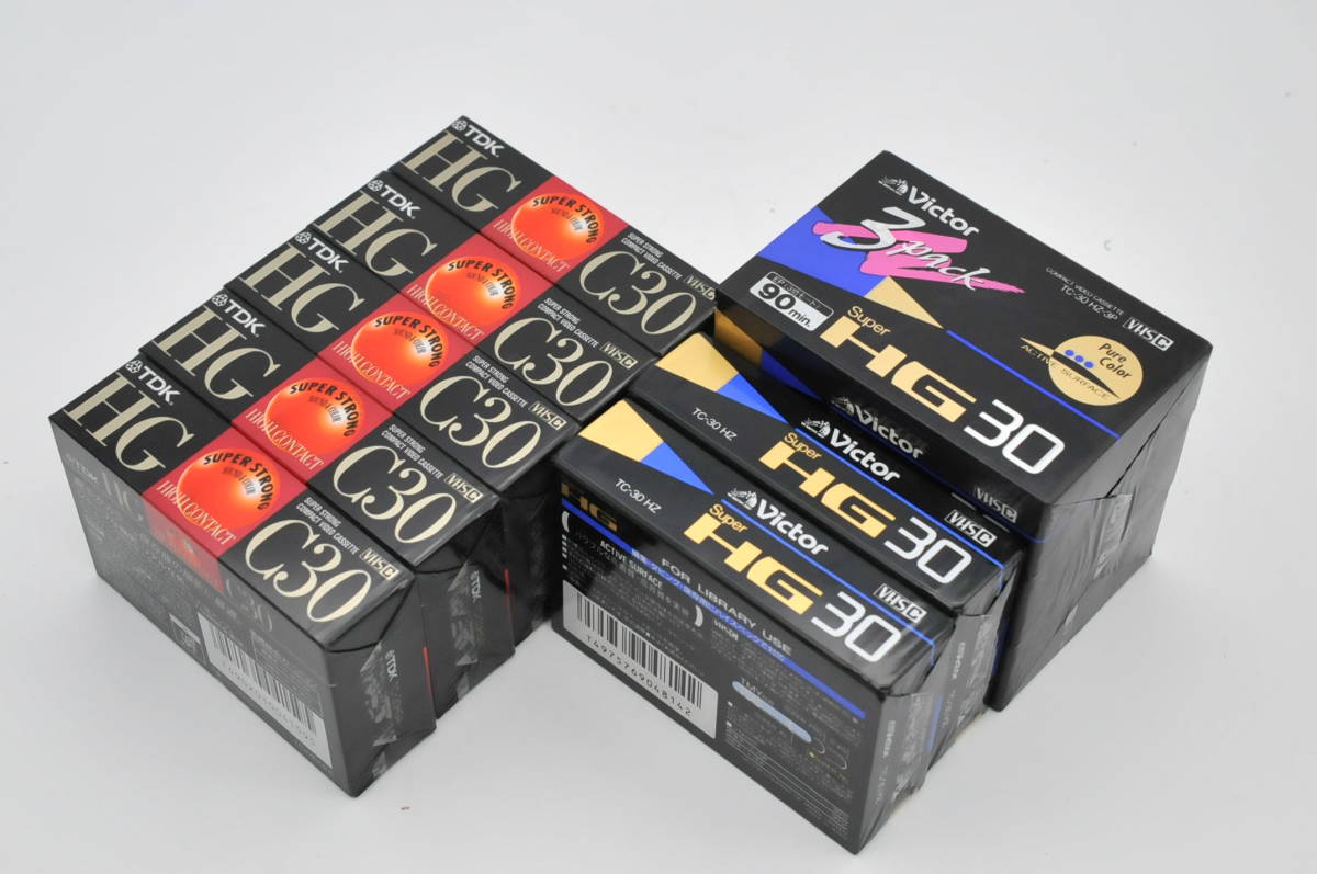 【新品】【未開封品・まとめて10本】VHS-C コンパクトビデオカセットテープ （TDK HG C30・Victer HG30）の落札情報詳細 ...