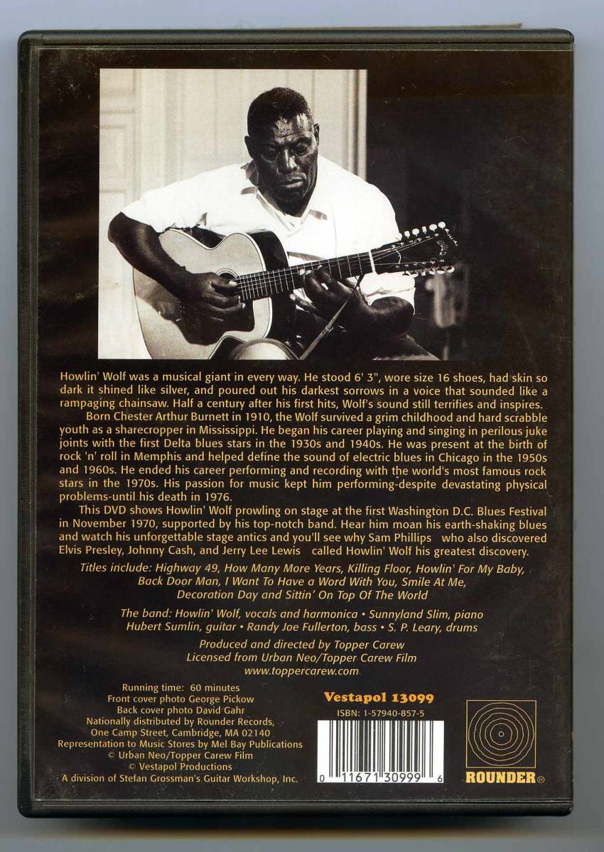 【未使用に近い】Howlin' Wolf（ハウリン・ウルフ）DVD「In Concert 1970」US盤 Vestapol 13099の落札 ...