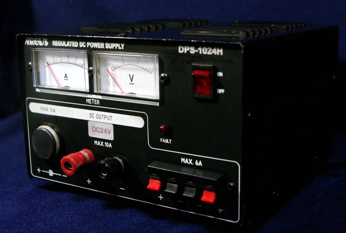 【傷や汚れあり】ARGUS アーガス DPS-1024H 24V 10A DC安定化電源 業務用受信機に最適 日動工業 ...