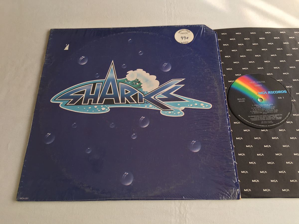 【やや傷や汚れあり】【シュリンクあり】Sharks / First Water LP US MCA RECORDS MCA351 73年1st ...