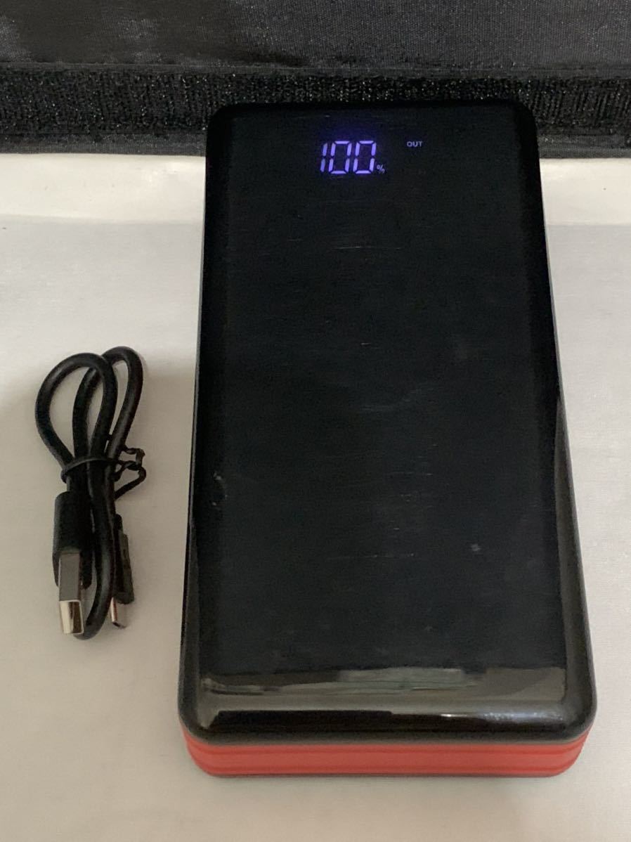 【目立った傷や汚れなし】急速充電 モバイルバッテリー 大容量 35000mAh 5V 2.1A MODEL 9065115 SQグローバル株式会社 Lightning USB MICRO ...