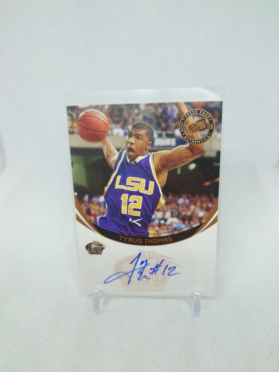【目立った傷や汚れなし】2006 Press Pass Autograph Tyrus Thomas Auto RC の落札情報詳細 ...