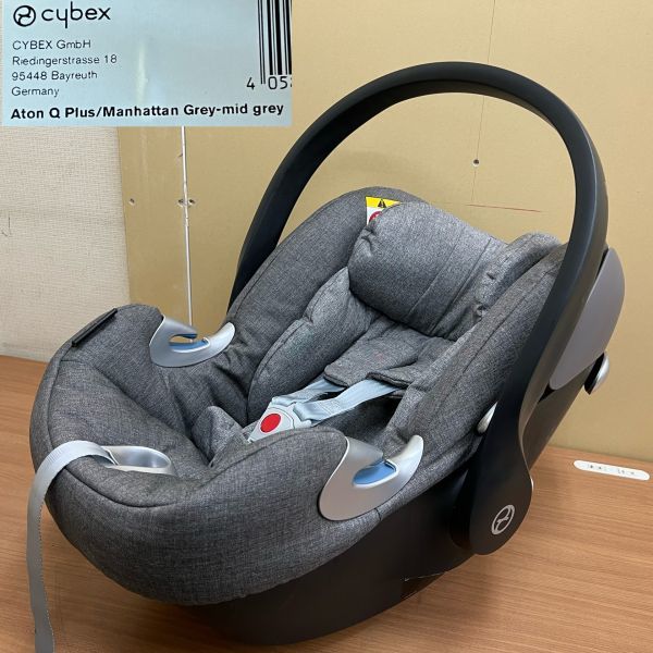 【やや傷や汚れあり】cybex サイベックス GmbH 95448 Bayreuth Germany Aton Q Plus Manhattan Grey-mid grey エイトンQ ...