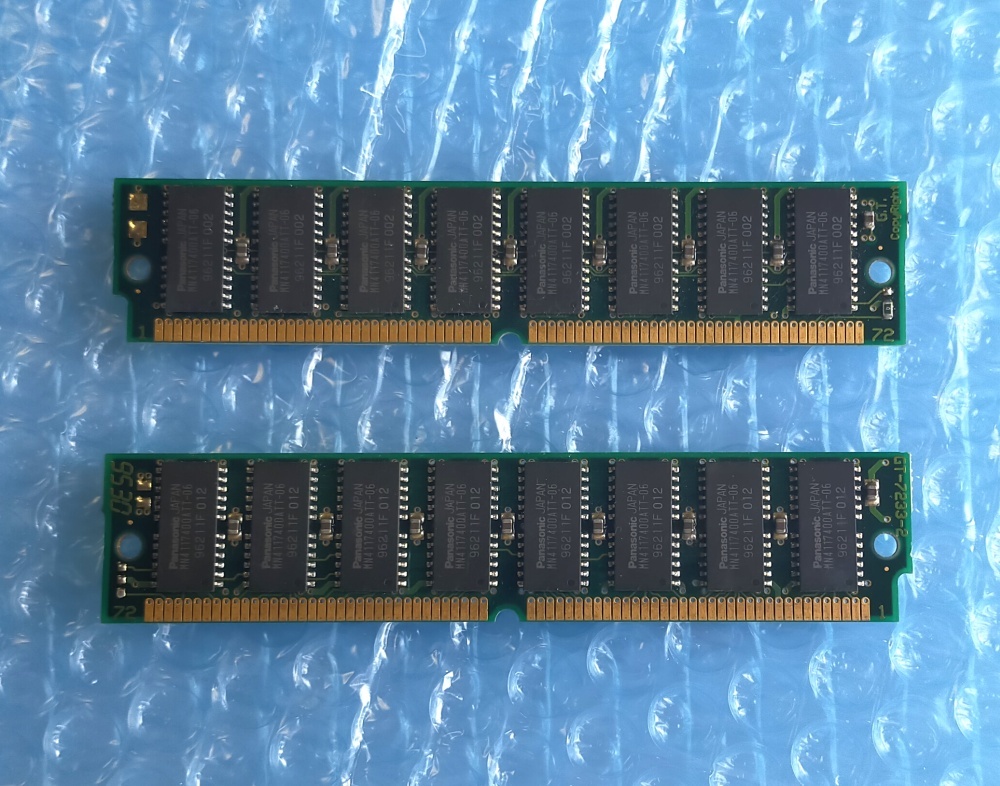 【傷や汚れあり】32MB FPM SIMM 2枚セットで64MBの落札情報詳細 - ヤフオク落札価格検索 オークフリー