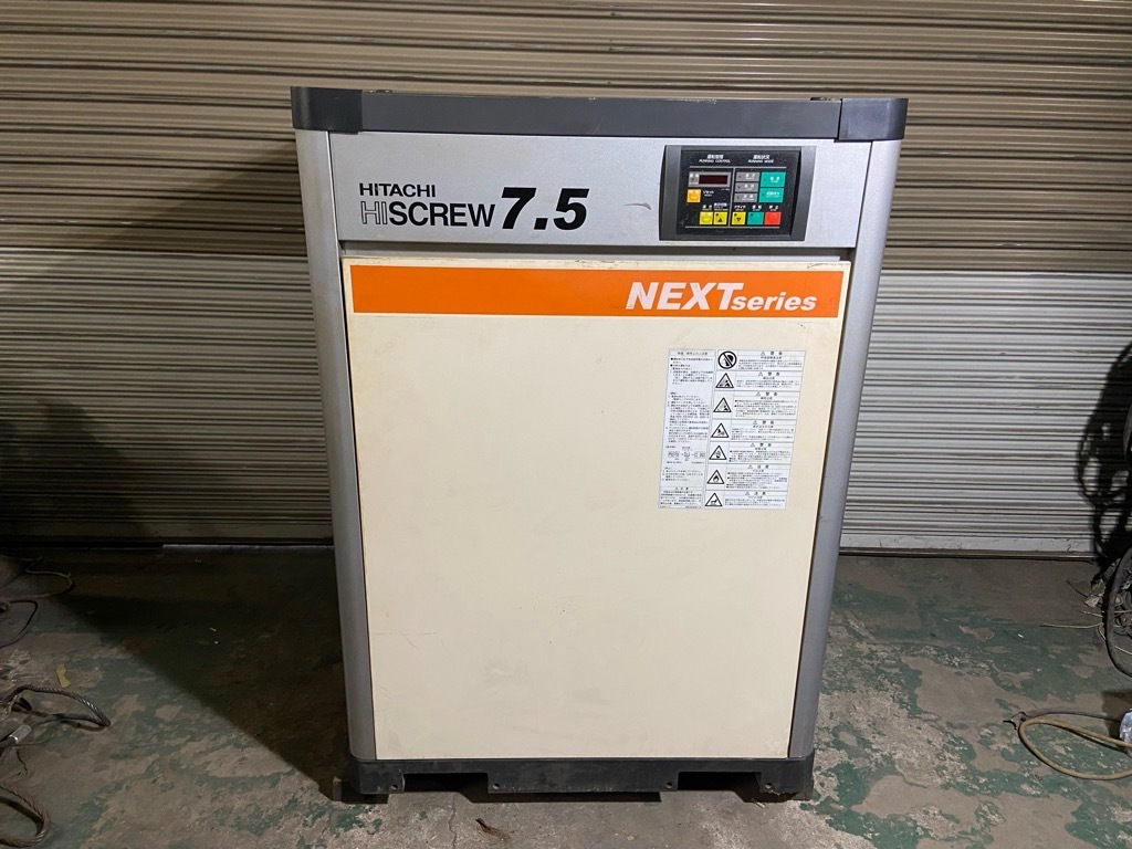 日立POD－7.5MA5ドライヤー付 オイルフリ-エアーコンプレッサー 7.5kw 10馬カ3相200V /50Hz の落札情報詳細| ヤフオク落札価格情報 オークフリー