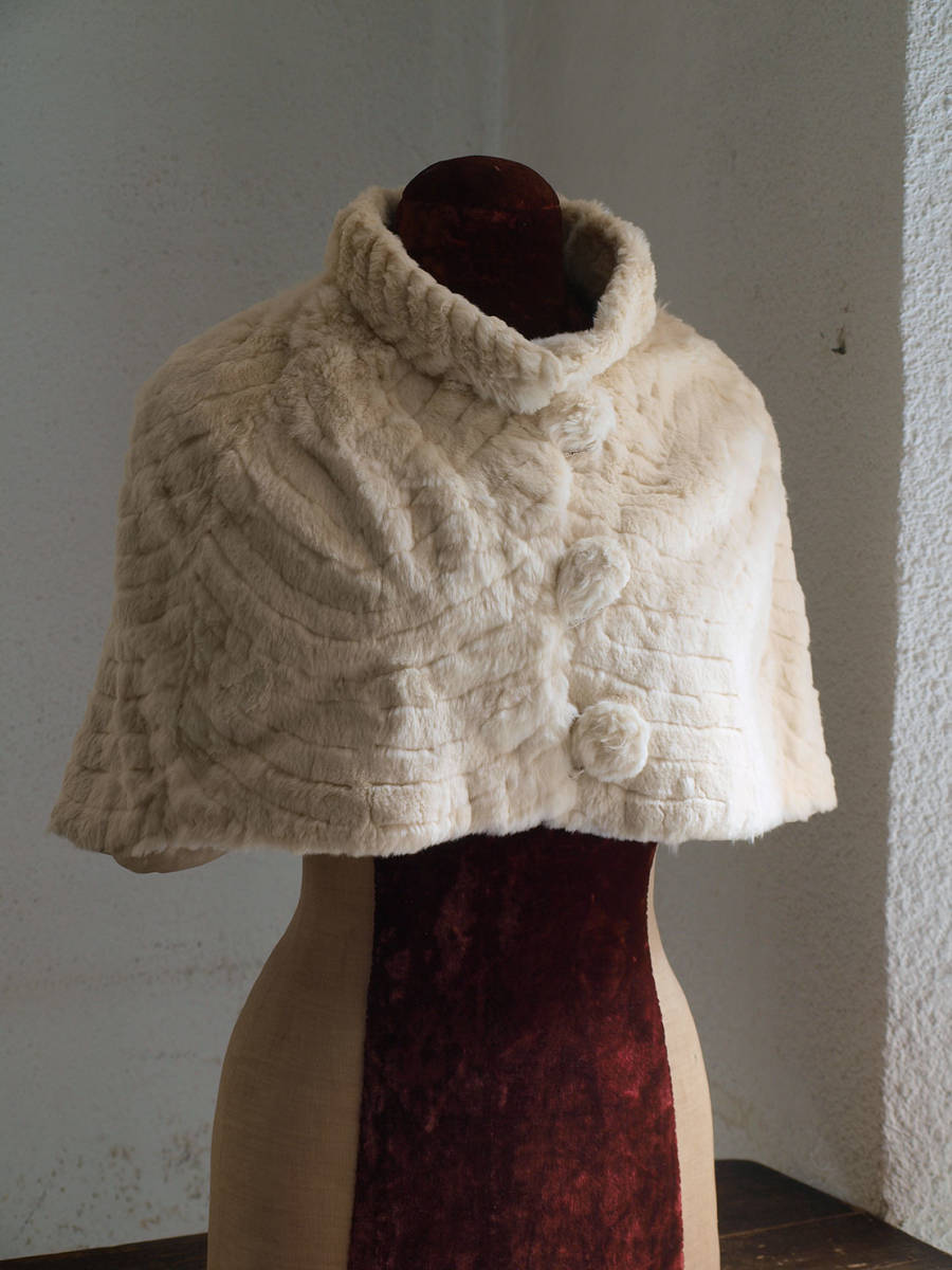 【目立った傷や汚れなし】ラビットファー ケープ 子供服 少女服 着用可 ウサギの毛皮 時代衣装 ロリータ メイド KAWAII 1950年 欧州 フランス アンティーク/J005の落札情報詳細 ...