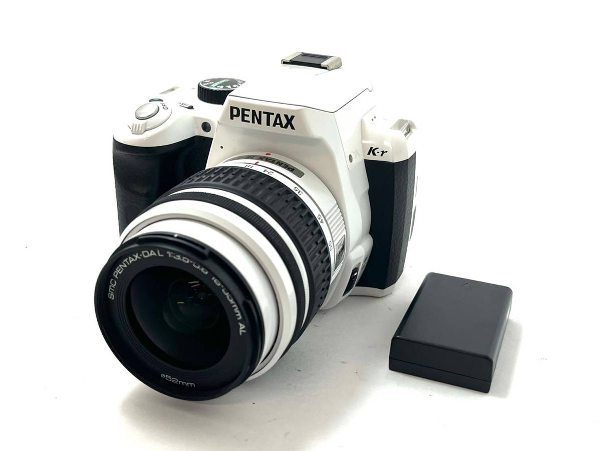 【傷や汚れあり】 PENTAX/ペンタックス K-r SR ＋ SMC PENTAX-DA L 1:3.5-5.6 18-55mm AL レンズ 一眼レフ デジタルカメラ ホワイトボディ ...