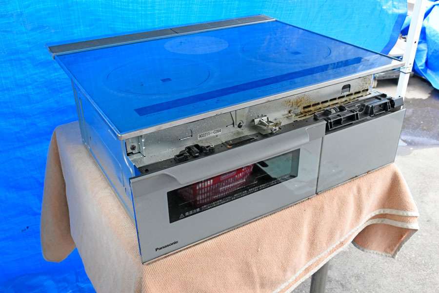 【全体的に状態が悪い】HU36 パナソニック Panasonic ビルトイン IHクッキングヒーター KZ-W163S IHコンロ 2018年 ...