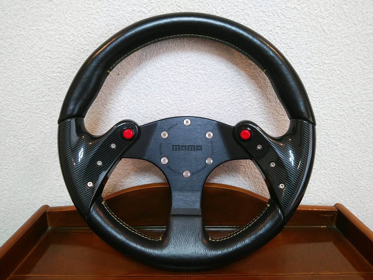 【傷や汚れあり】貴重な廃版品！MOMO「SPIDER CARBON」/モモ「スパイダー カーボン」/小径32Φ/（もちろん本物！）訳あり…格安 ...