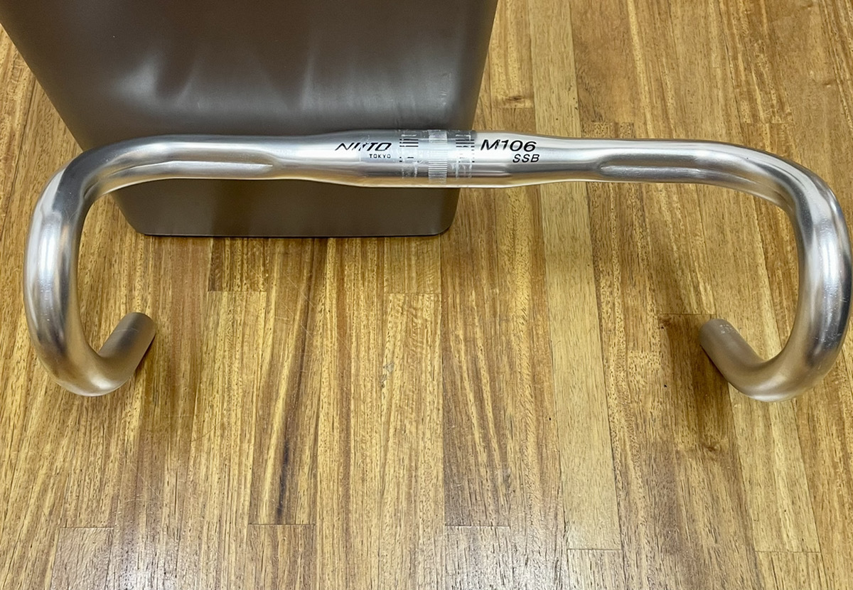 【やや傷や汚れあり】NITTO 日東 M106-SSB ドロップハンドル ドロップ:128 リーチ:78 φ31.8 SILVER 幅380の落札情報詳細 - ヤフオク落札価格情報 オークフリー