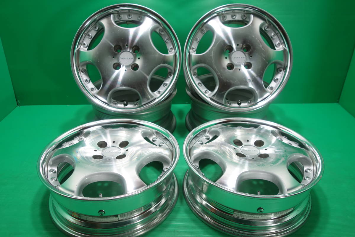 【やや傷や汚れあり】H1701 送料無料 ENKEI製 AME SHALLEN シャレン 16-5.5J +45 PCD100 ハブ径73mm ...