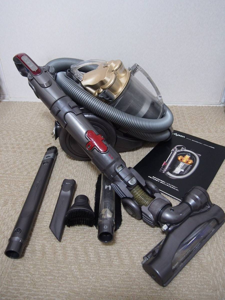【全体的に状態が悪い】【ジャンク】dyson plus DC12 plus complete ダイソン サイクロン掃除機 ゴールド 箱付 ...