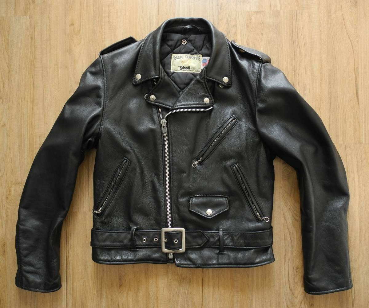 美品クリーニング済み schott 643E ショート丈ライダース ボアライナー有 の落札情報詳細| ヤフオク落札価格情報 オークフリー