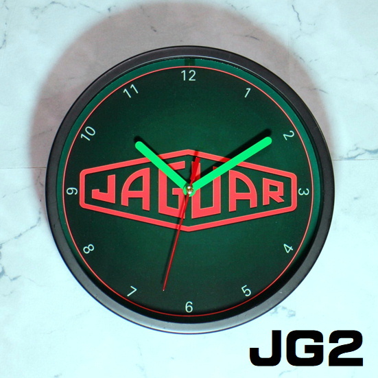 【未使用】JG2 jaguar ジャガー XK XJ XE XF Eタイプ 英国車 掛け時計 ガレージライフ クラシックカー ブリティッシュ ...