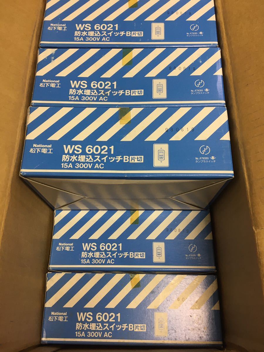 【未使用】560 National ナショナル WS 6021 防水 埋込 スイッチ B 片切 15A 300V AC タンブラスイッチ 41 ...