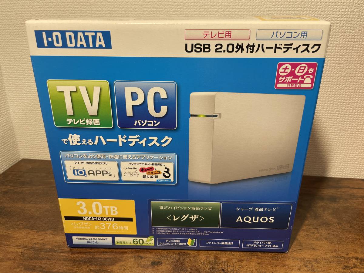 【目立った傷や汚れなし】I・O DATA USB2.0 外付ハードディスク 3TB HDCA-U3.0CWB USBケーブル・ACアダプター 美品の落札情報詳細 - ヤフオク落札価格情報 オークフリー