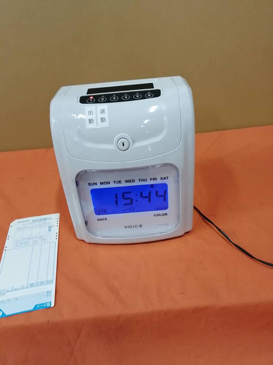 【目立った傷や汚れなし】【中古】大阪引取歓迎 VOICE タイムレコーダー VT-1000 打刻のみのシンプルモデル 年月日・時刻は設定済 ...