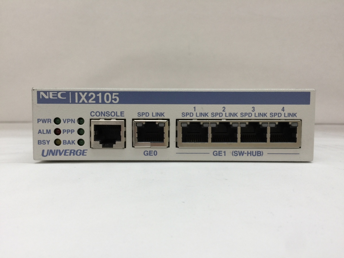 【やや傷や汚れあり】5台セット 初期化済み NEC 超小型VPN対応 高速アクセスルータ UNIVERGE IX2105 搭載OS ...