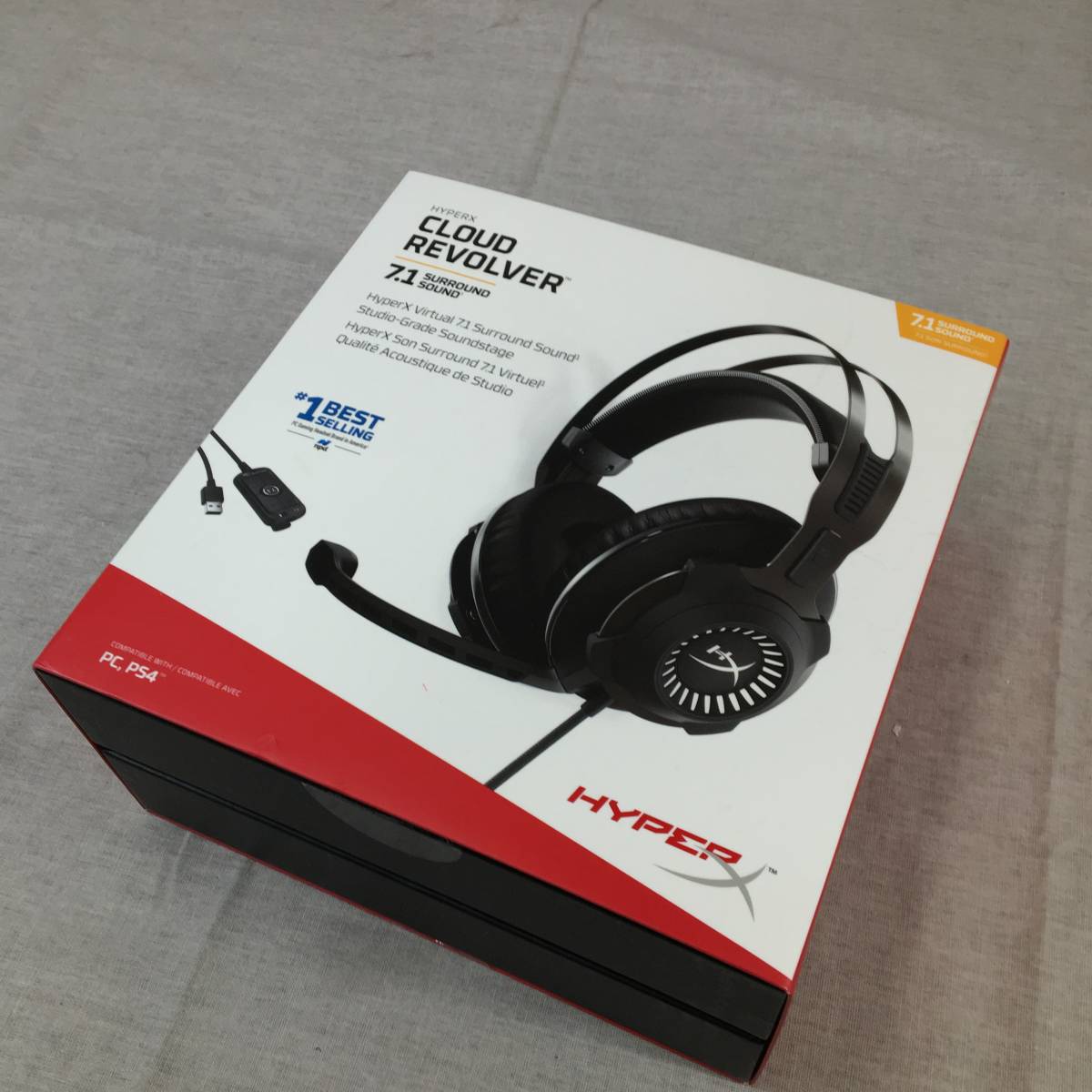 【目立った傷や汚れなし】現状品 HyperX Cloud Revolver + 7.1 ゲーミングヘッドセット 7.1ch PS4 PS5 PC Switch Xbox低反発クッション ...