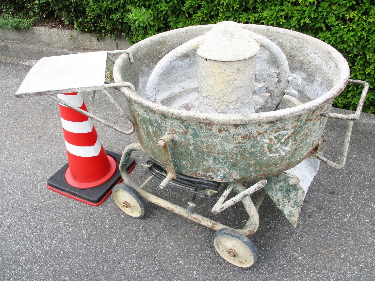 【傷や汚れあり】フ仲e877 日工 電動モルタルミキサー『TMU-3.5』練上げ容量3.5切/97L 内寸：直径80cm×深さ30cm【左官・セメント・基礎工事】 の落札情報詳細| ヤフオク ...