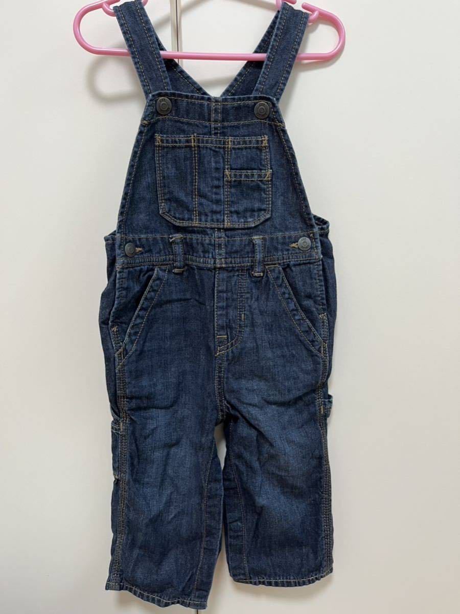 【やや傷や汚れあり】baby GAP ベビーギャップ デニムオーバーオール オーバーオール デニムサロペット 18-24months 90cmの落札情報詳細 - ヤフオク落札価格検索 オークフリー