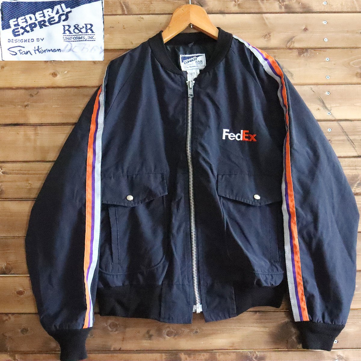 【やや傷や汚れあり】G12M/s4.25-3 90s USA製 ビンテージ FedEx FEDERAL EXPRESS R&R ワーク ...