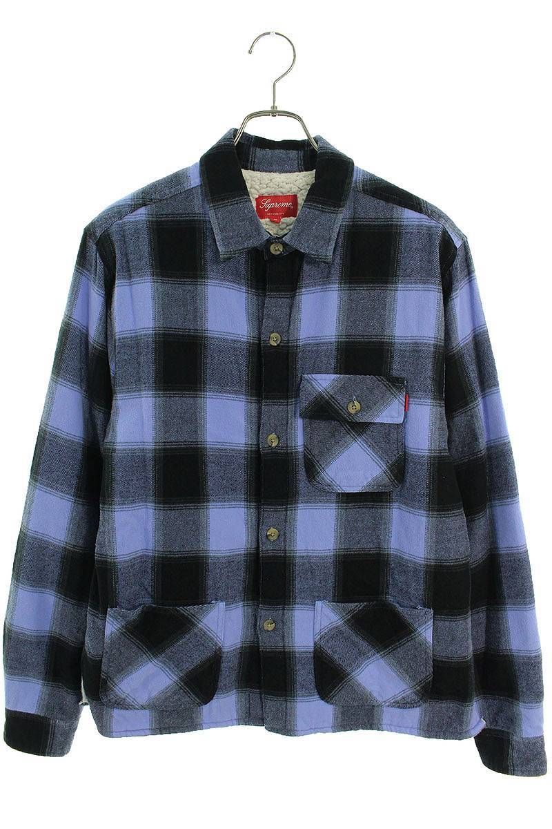 【やや傷や汚れあり】シュプリーム SUPREME 17AW Buffalo Plaid Sherpa Shirt サイズ:M バッファローチェックボア長袖シャツ 中古 BS55の落札情報詳細 ...