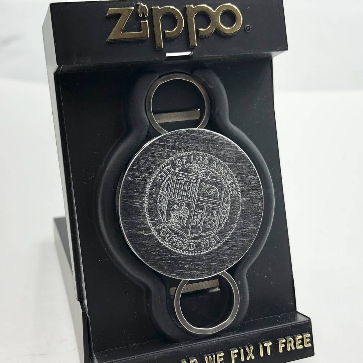 【未使用】12TK 未使用!!★ZIPPO Los Angeles Key ring★ジッポー ロサンゼルス キーホルダー 鍵 カギ ...