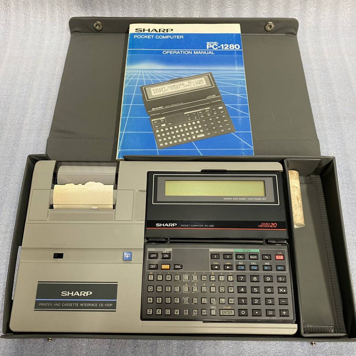 【やや傷や汚れあり】★SHARP シャープ ポケットコンピュータ PC-1280 & プリンター CE-120P 通電OK 計算測量器 ポケコン 英文マニュアル付きの落札情報詳細 - ヤフオク ...