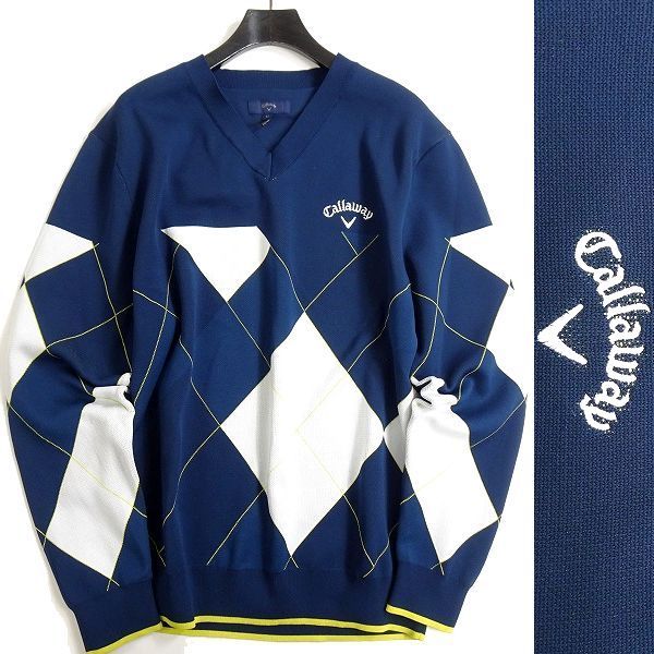 【未使用】 Callaway キャロウェイ ゴルフ 新品 軽量×撥水 Vネック 長袖 アーガイルニット セーター ゴルフウェア C21218106 LL 059 bus8491eの落札情報詳細 ...