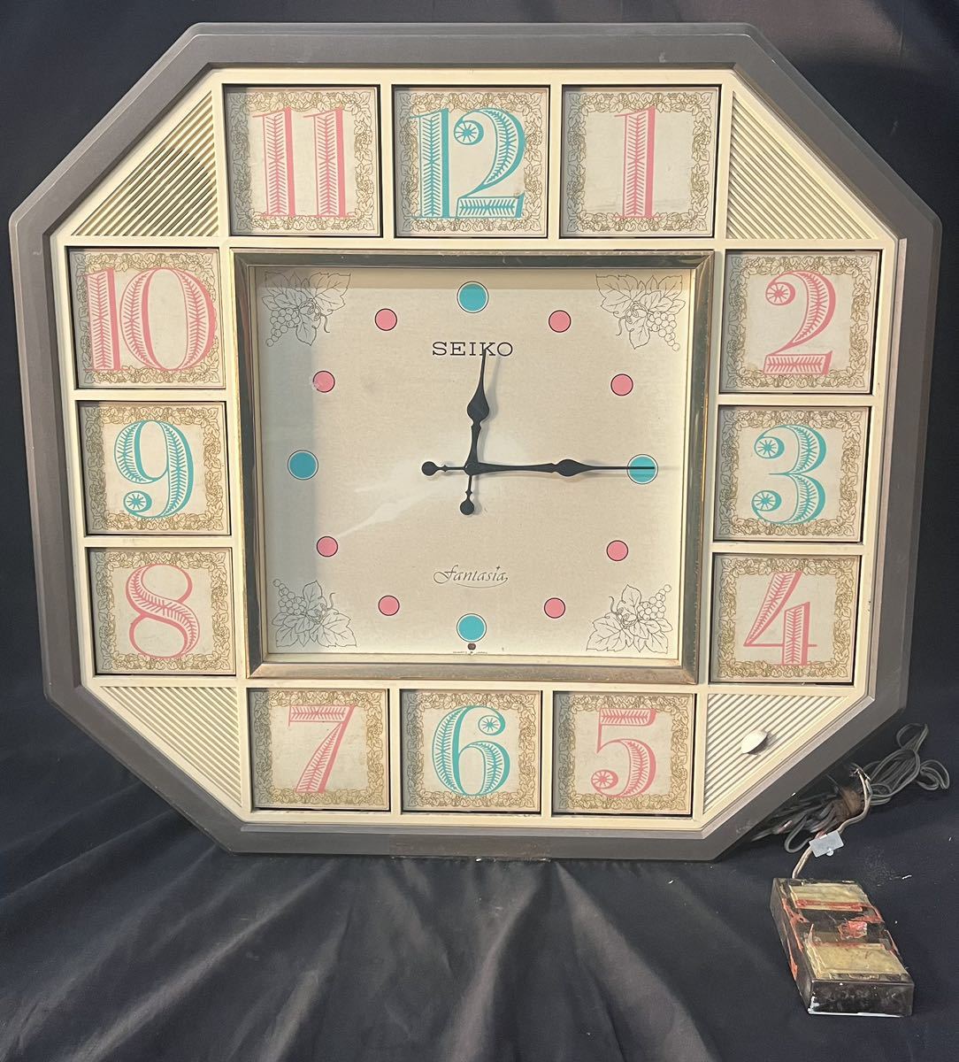 【傷や汚れあり】M113 希少 SEIKO FANTASIA セイコー ファンタジア RE540M 7.6kg 約57cm 巨大 壁掛け時計 ...