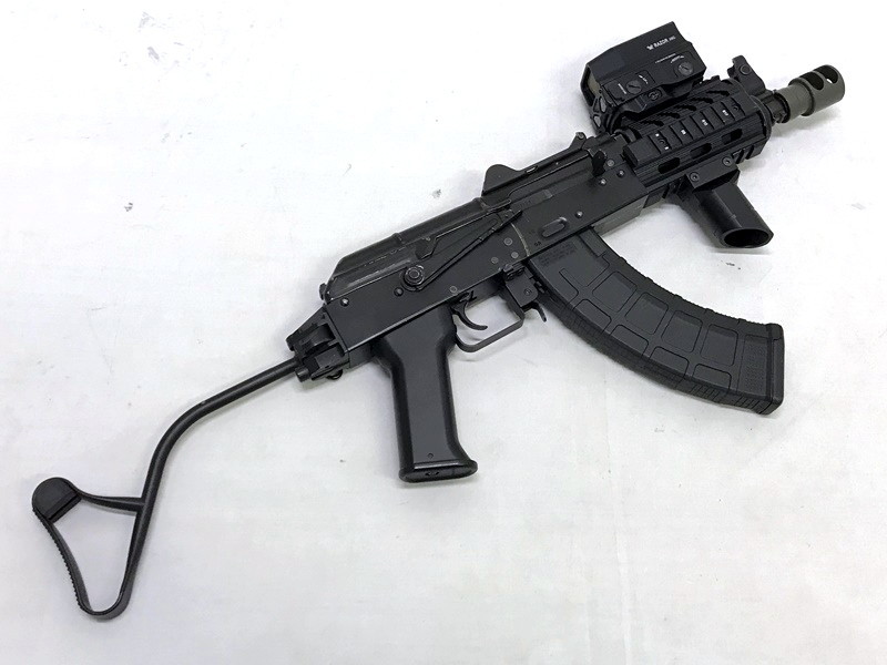 【やや傷や汚れあり】カメ)CYMA AK RAS47 カスタム 電動ガン 動作確認済 VORTEX RAZOR UH-1 レプリカ付 現状品 ...
