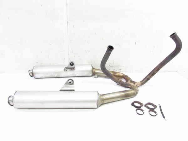 【目立った傷や汚れなし】GX500 1J3 希少!! 程度良好 純正 ツーテール フルエキゾーストマフラー 刻印有 検※ GX750 TX500 TX750 TX650 XS650 TX500 ...