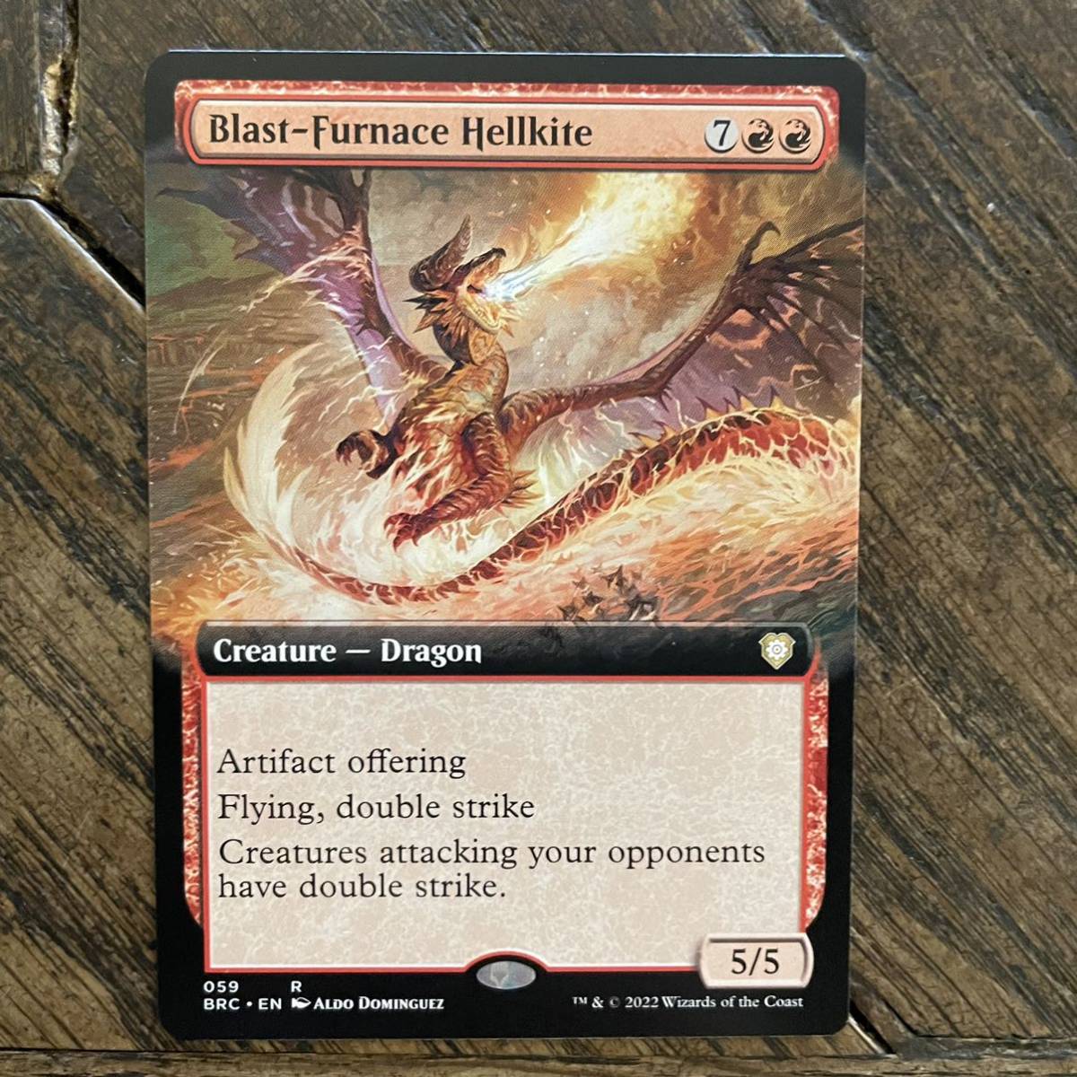 【未使用に近い】2枚迄/統率者 拡張アート 《爆発炉のヘルカイト/Blast-Furnace Hellkite》[BRC-BF] 赤R 兄弟 ...