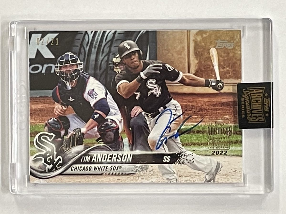 【目立った傷や汚れなし】【Tim Anderson】Topps 2022 Archives Signature Baseball 直筆サイン ...