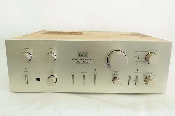 【傷や汚れあり】Z080-S24-1094 SANSUI 山水 AU-D607F プリメインアンプ 通電確認済 現状品②＠の落札情報詳細 - ヤフオク落札価格検索 オークフリー