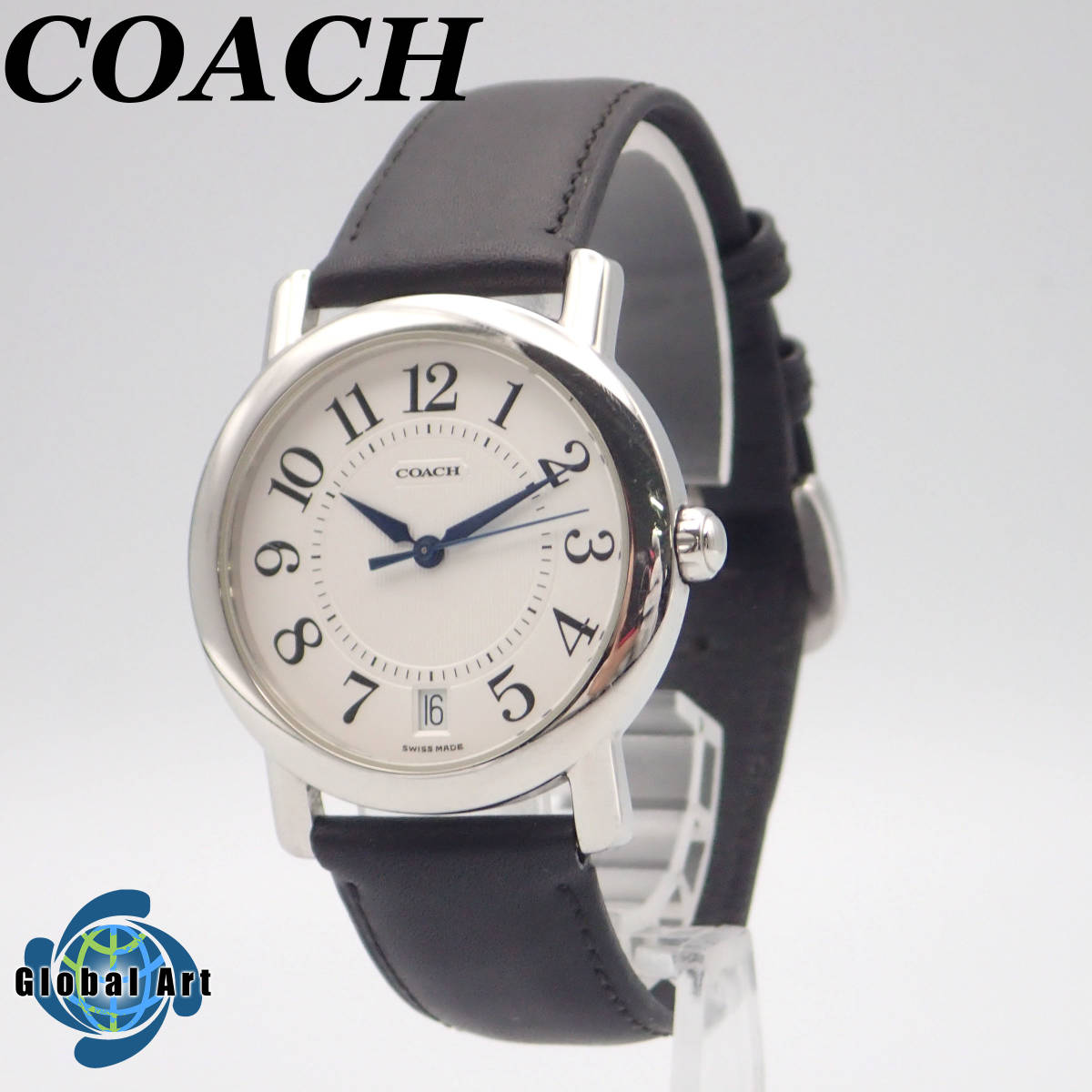【やや傷や汚れあり】う01162/COACH コーチ/クオーツ/メンズ腕時計/デイト/数字インデックス/純正ベルト/文字盤 ホワイト/W523 6.285.772の落札情報詳細 - ヤフオク ...