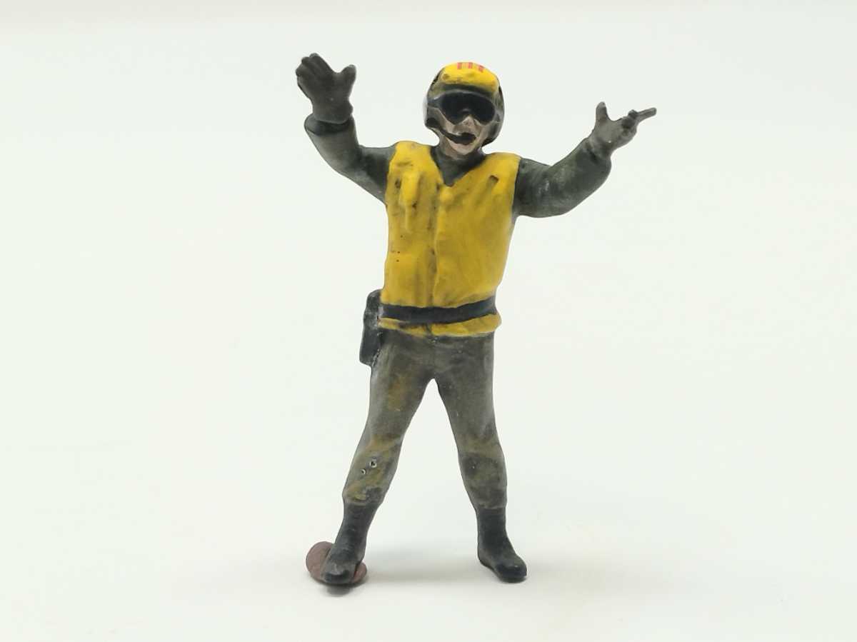 【目立った傷や汚れなし】送料無料 ハセガワ 1/48 アメリカ ネイビー パイロット デッキ クルー セットA オリジナル 完成品 絶版 ...