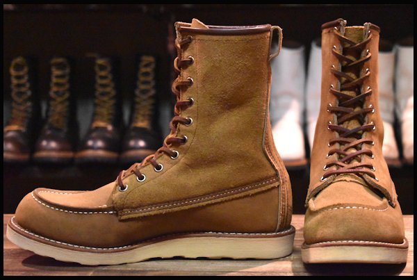 【やや傷や汚れあり】【8.5D 良品 11年】レッドウィング 879 ロング アイリッシュセッター スエード ミュールスキナー モックトゥ ...