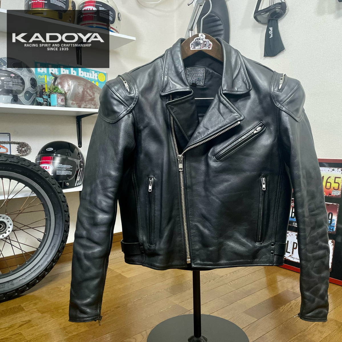 【やや傷や汚れあり】☆KADOYA カドヤ ダブルライダース レザージャケット ブラック/LL バイク ライディング 革ジャン スポーツ レーシング バトルスーツの落札情報詳細 - ヤフオク ...