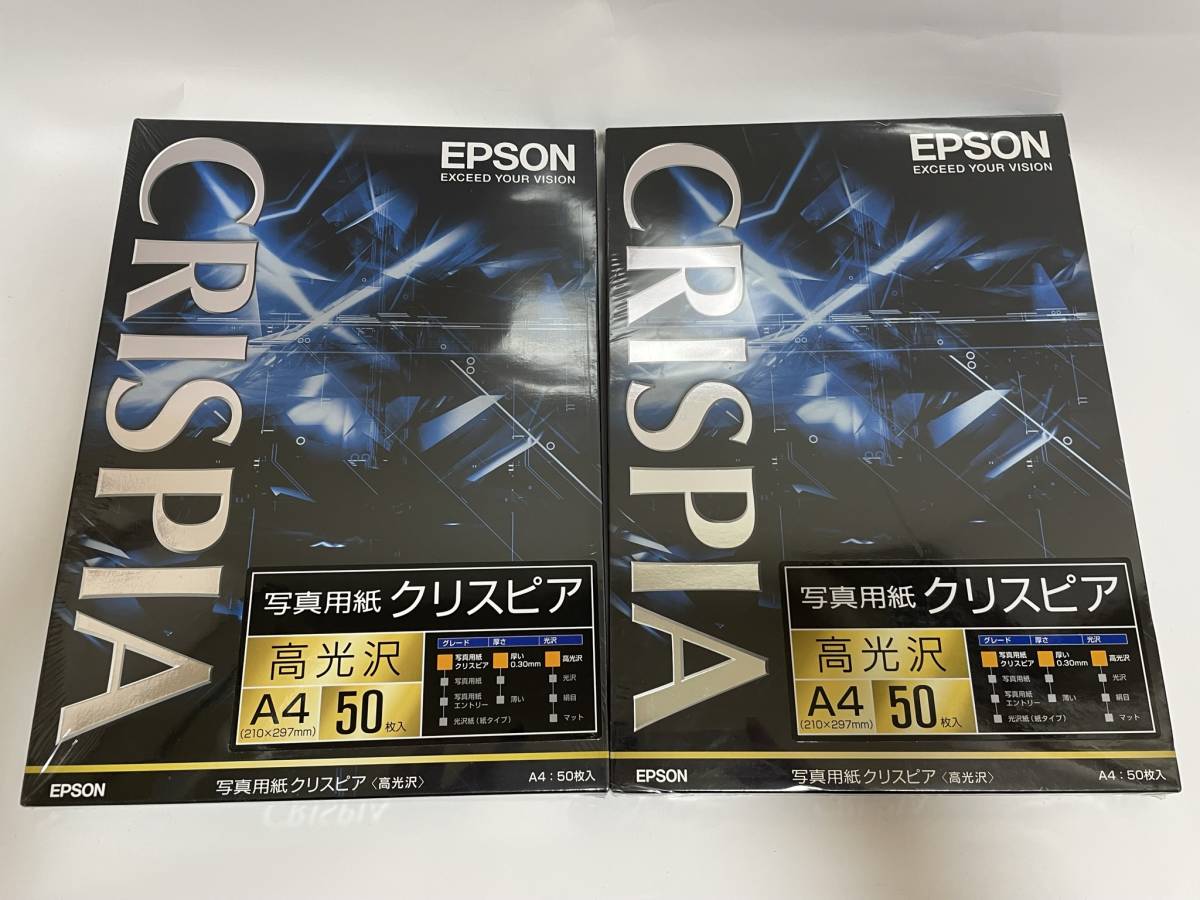 【未使用】エプソン 写真用紙 クリスピア 高光沢 A4 50枚×2 KA450SCKR EPSON 光沢感 スーパークリスタル 写真 美術 記念 撮影 高品質 未使用 未開封の落札情報詳細 ...