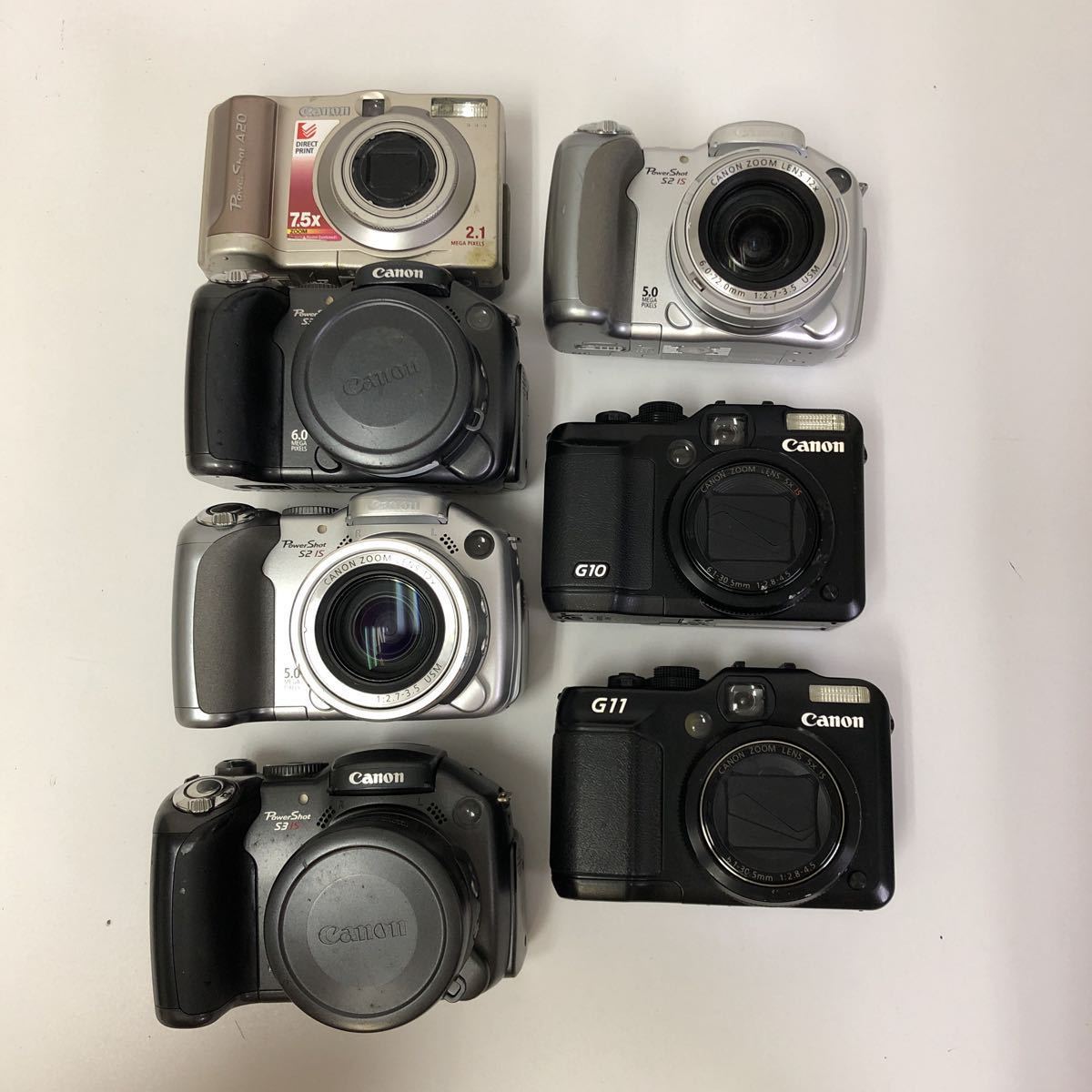 【やや傷や汚れあり】S2203a）Canon キャノン powershot G10 G11 A20 S2IS S3IS 7点 まとめ ...