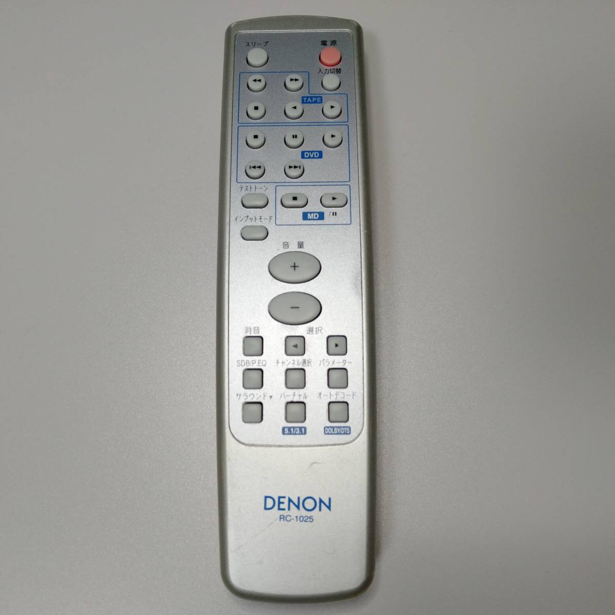 【やや傷や汚れあり】[送料無料] DENON リモコン RC-1025 サラウンドシステム DHT-S7000 AVC-S7000 ホーム ...