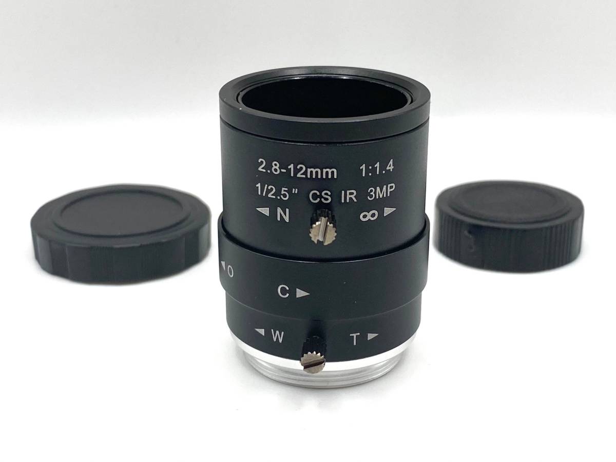 【未使用】F1.4 2.8mm-12mm CS 魚眼レンズ 対角150°の画角(ZWO ASI120MM ASI120MC ASI290MM ...