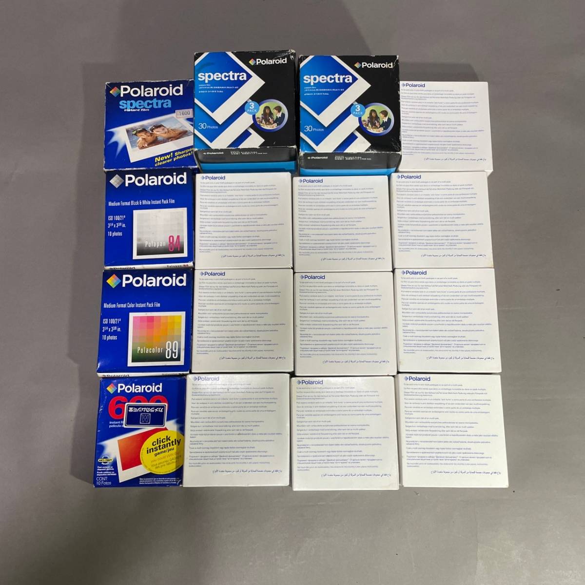 【未使用】ポラロイド 未使用フィルム 16点まとめ Spectra 600 Polapan 84 Polacolor 89 Polaroid ...